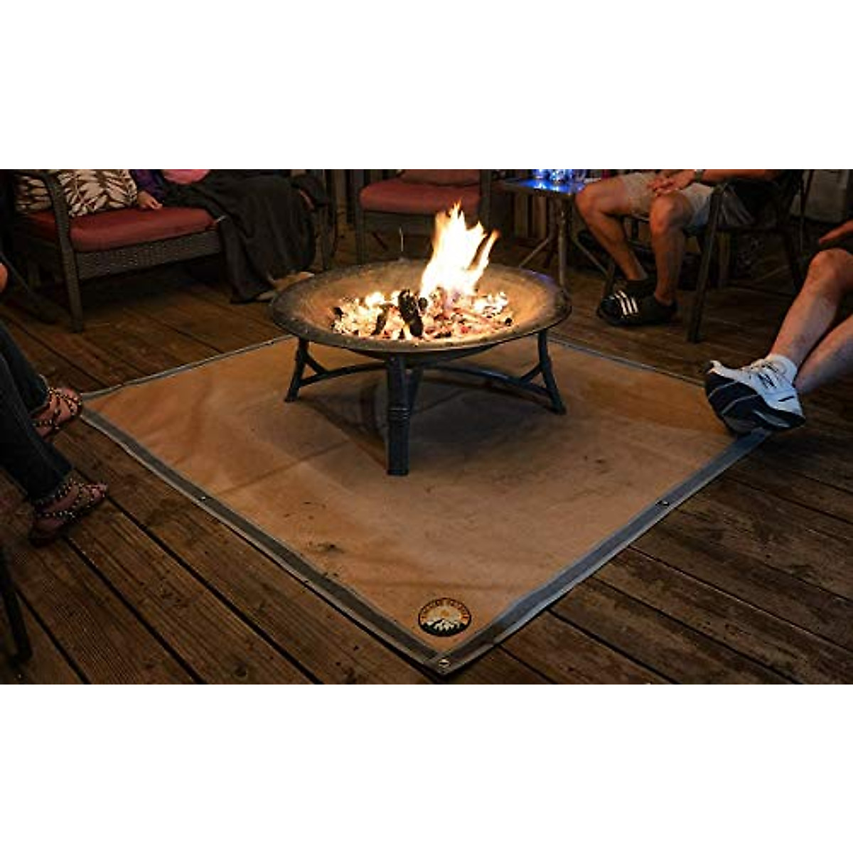 Pop-Up Fire Pit Backyard Bundle | Includes 24" Pop-Up Pit + Heat Shield | Includes Ember Mat | Have Worry-Free Fires On Any Surface | Meets All Federal Regulations | Unmatched Portability