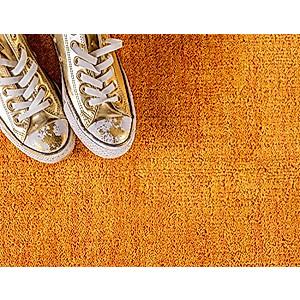 Unique Loom Solid Gava Collection 100% Natural Twisted Wool Modern Terracotta Area Rug (8' x 12')