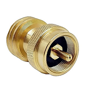 Guofulda Steak Saver 20lb to 1lb Propane Tank Adapter, Universal Propane Gas Grill Converter for Disposable 1''-20 Male Throwaway Cylinder Thread, for BBQ Grill Propane Tree Bottle