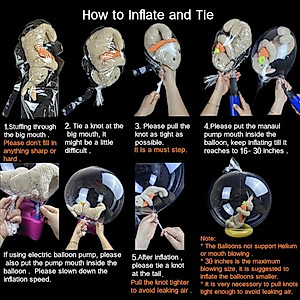 Large Clear Balloons for Stuffing, 10pack Big Pre Stretched Extra Wide Mouth BoBo Balloons, Giant Wrap Gifts Transparent Balloons for Mother's Day/Baby Shower/Kids Birthday Decoration