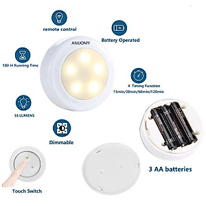 ANUOMY 1 Pack Battery Operated Pendant Light with Remote,indoor Black No Wiring Ceiling Hanging Lamp,Vintage Wireless Pendant Lighting Chandelier Fixture for Farmhouse Dining Room Kitchen Island