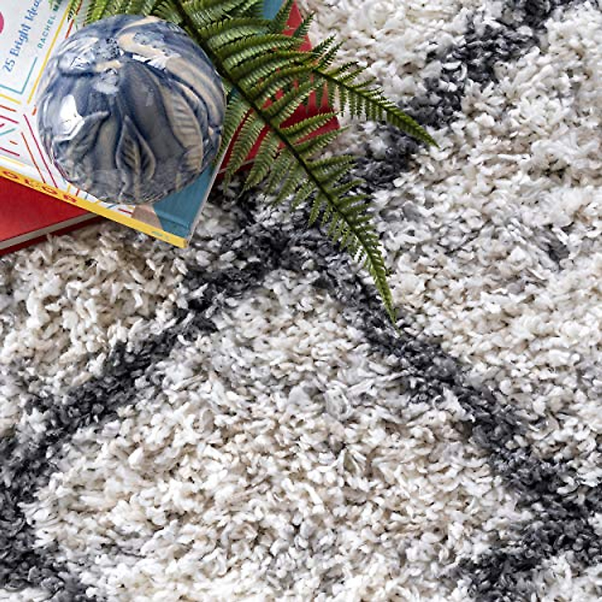 nuLOOM Roseanne Transitional Shag Area Rug, 10' x 14', Ivory