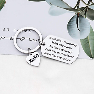 WSNANG TV Show Inspired Gift Think Like a Bass Act Like a Waldorf Keychain TV Show Fans Gift (Act Like a Waldorf KC)