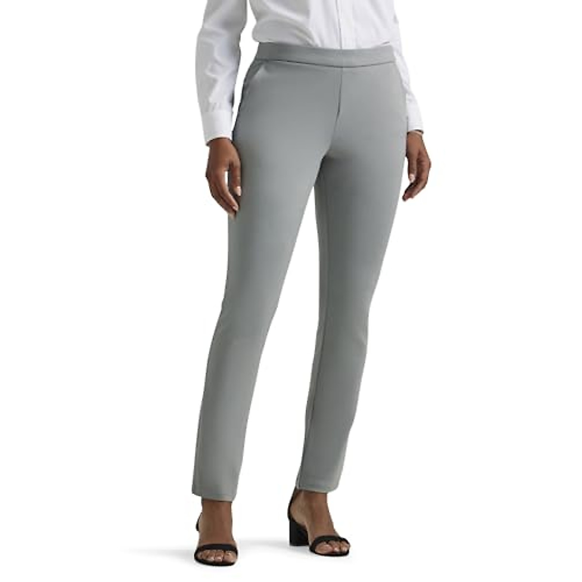 Lee Women's Ultra Lux Comfort Any Wear Slim Ankle Pant Dover Gray 10 Short