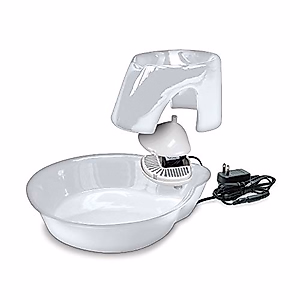 Pioneer Pet Big Max Ceramic Drinking Fountain for Pets, White, 8 lb