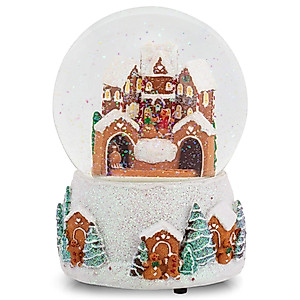 Roman 133520 Musical Gingerbread Dome Snowglobe, 5.7 inch, Multicolor