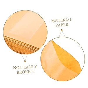 VOSAREA Kraft Paper Food Packaging Bags 50pcs Reusable Freezer Resealable Bags for Snack
