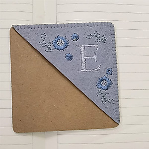 Book Marks for Book Lovers, Exquisite Personalized Hand Embroidery Bookmarks, Cute Triangle Page Corner 26 Letters Unique Bookmarks-Winter