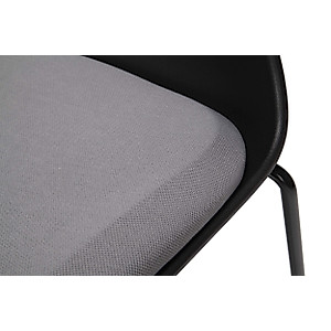 HON Basyx Contempo Guest Chair, Sled Base, 2 Pack, Black/Charcoal