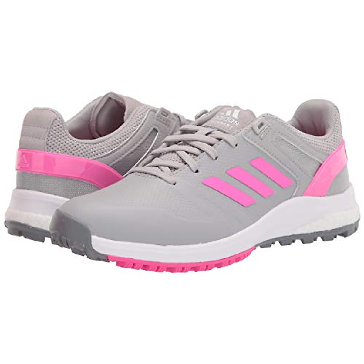 Adidas Women's Golf Shoe, Grey/Screaming Pink/Grey, 8