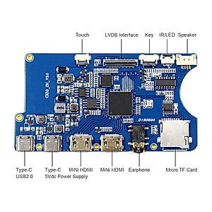 VSDISPLAY 12.3inch HSD123KPW1 1920X720 LCD Screen Work with Type C HD-MI TF Card (Micro-SD Card) LCD Controller Board, 12.3" 12.3 inch bar Screen Advertising Screen Display