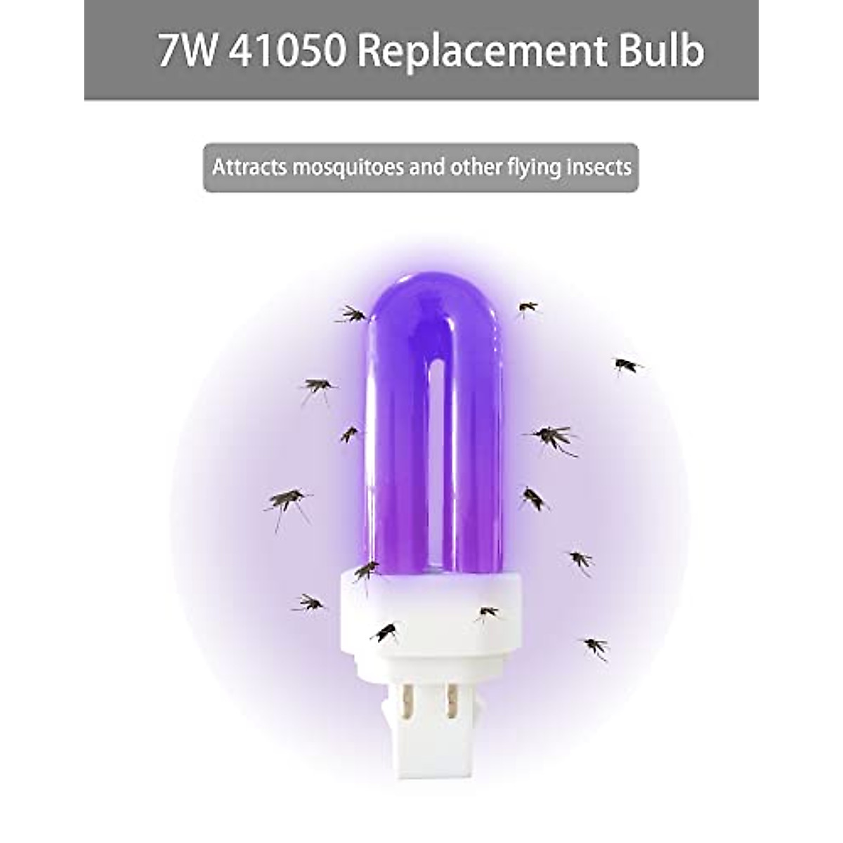 Dichroma 7W 41050 Replacement Bulbs Compatible with Dynatrap DT1050 DT1100 DT1210 DT1250 DT1260 1/2 Acre Insect and Mosquito Trap Light (2 Pack)