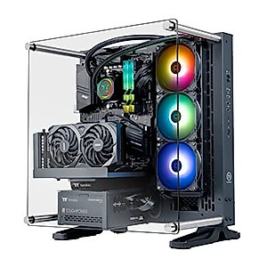 TThermaltake Shadow 360T AIO Liquid Cooled CPU Gaming PC (AMD Ryzen™ 5 5600X 6-core, DDR4 3600Mhz 16GB RGB Memory, NVIDIA® GeForce RTX™ 3060 Ti, 1TB NVMe M.2, WiFi, Win10 Home) P3BK-B550-36T-LCS
