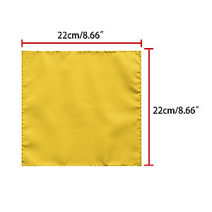 Allegra K Men's Pocket Squares Solid Color Classic Textured Handkerchiefs for Wedding Business One Size Yellow