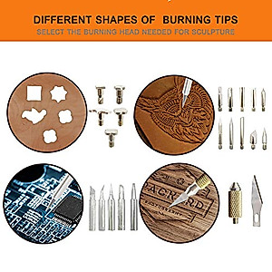 Wood Burning Kit, 110 Pieces Wood Burning Tool with Adjustable Temperature 200~420°C, Professional Wood Burner Pen for Embossing Carving Soldering