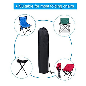 PATIKIL 35 Inch Camp Chair Replacement Bag, 2 Pack Nylon Foldable Carry Bag Storage Bag with Shoulder Strap for Outdoor Camping, Black