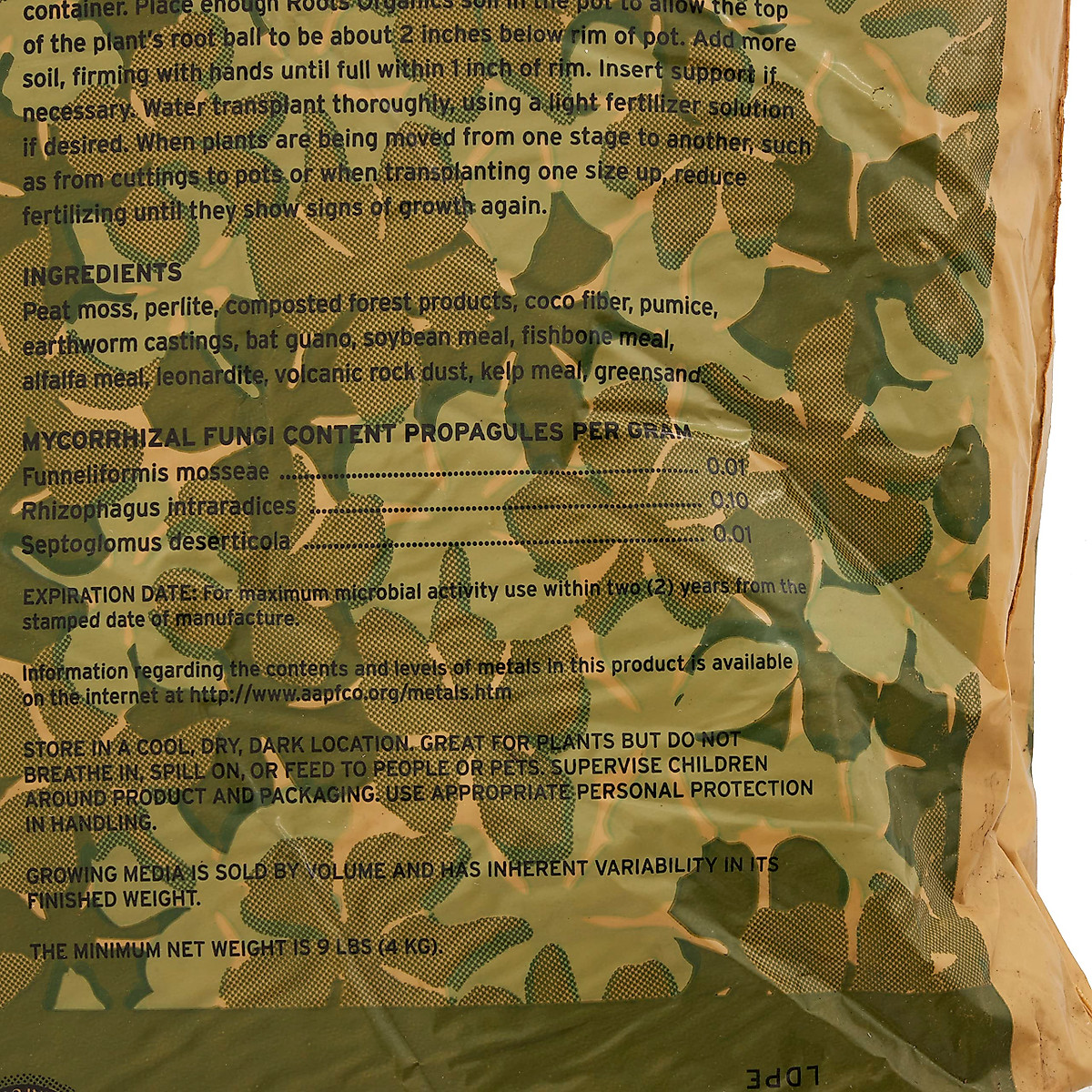 Roots Organics ROD75 Hydroponic Gardening Ready-to-Grow Coco Fiber-Based Potting Soil, 0.75 cu ft/5.6 gal for Plants