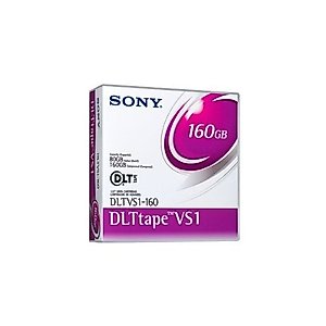 Sony DLTVS1-160 DLT VS1 80/160GB, 160/320GB Data Tape Cartridge for DLT VS160/V4 Drives by Sony