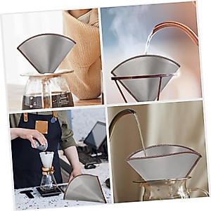 BRIGHTFUFU Stainless Steel Coffee Filter Screen Reusable Espresso Filter for Fine Brewing Coffee Filter Compatible with Various Coffee Makers and Easy to Clean