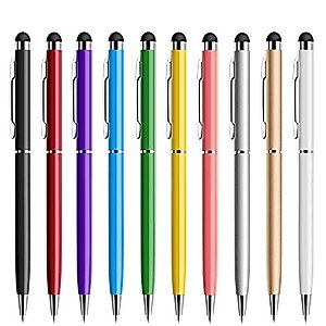 Stylus Pens for Touch Screens, StylusHome 10 Pack Universal 2 in 1 Capacitive Stylus Ballpoint Pen for iPad iPhone Tablets Samsung Galaxy All Universal Touch Screen Devices