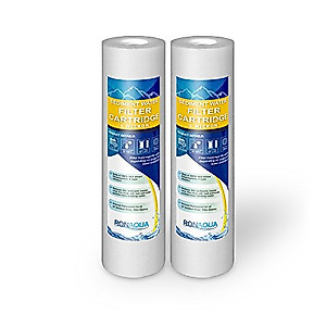 Sediment Water Filter Cartridge by Ronaqua 10"x 2.5", Four Layers of Filtration, Removes Sand, Dirt, Silt, Rust, made from Polypropylene (2 Pack, 5 Microns)