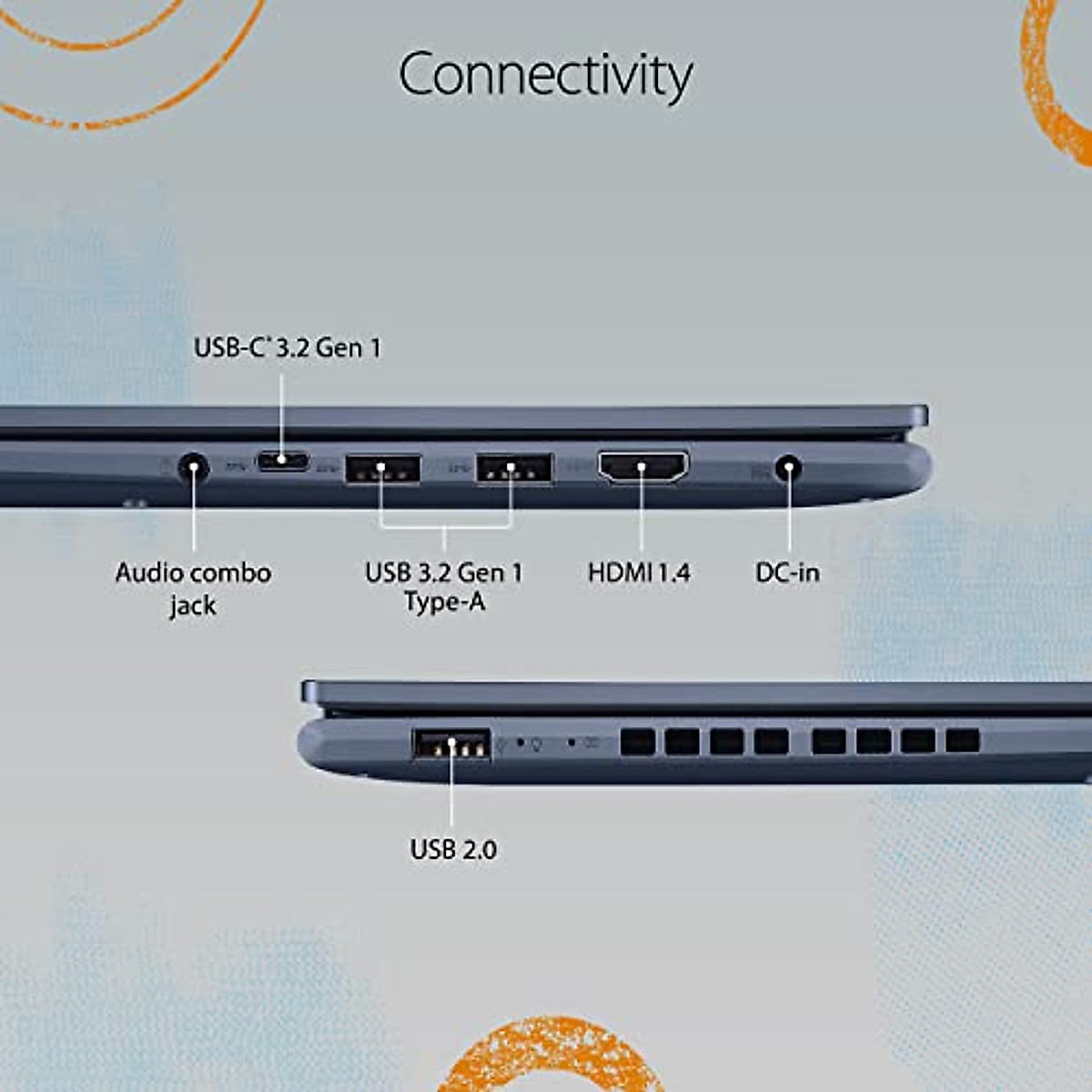 ASUS VivoBook 15X OLED Laptop, 15.6 inch OLED Display, AMD Ryzen 5 5600H CPU, AMD Radeon GPU, 8GB RAM, 512GB SSD, Windows 11 Home, Quiet Blue, M1503QA-ES52