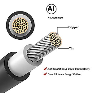 Kohree 30 Feet 10AWG Solar Extension Cable with Female and Male Connector Adapter Kit, Solar Panel Cable Wire with Extra Pair of Connectors Weatherproof (30FT Red + 30FT Black)