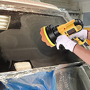 wuyule Buffer Polisher - Variable Speed Drilling Polishing Kit, Car Polishing Machine with Removable Handle, Suitable for Polishing Cars, Furniture, Floors, Stones