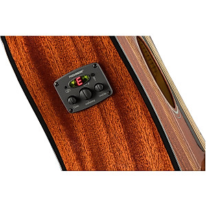 Fender CD-60SCE Solid Top Dreadnought Acoustic-Electric Guitar - All Mahogany Bundle with Hard Case, Tuner, Instrument Cable, Strap, Strings, Picks, Polishing Cloth and Austin Bazaar Instructional DVD