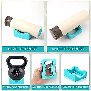 Silicone Cup Cradle for Tumblers with Built-in Slot and Felt Edge Squeegee, Tumbler Holder for Crafts Anti-Skidding Display Tumbler Stand, Small Cup Cradle Use to Apply Vinyl Decals