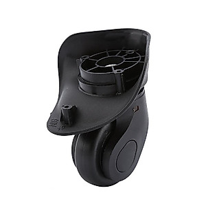 Suitcase Luggage Wheel Universal Suitcase Spare Wheels, 1 Pair Black PVC Replacement Wheels Silent Wear Pulley for Luggage Suitcase Trolley (W041-2 S)