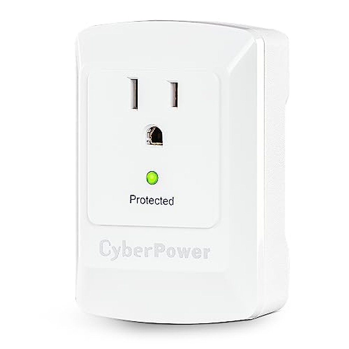 CyberPower CSB100W Essential Surge Protector, 900J/125V, 1 Outlet, Wall Tap