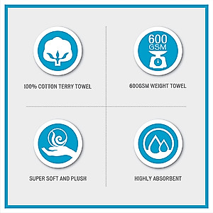 Madison Park Serene 100% Cotton Bath Towel Set Luxurious Floral Embroidered Cotton Jacquard Design, Soft and Highly Absorbent for Shower, Multi-Sizes, Blue