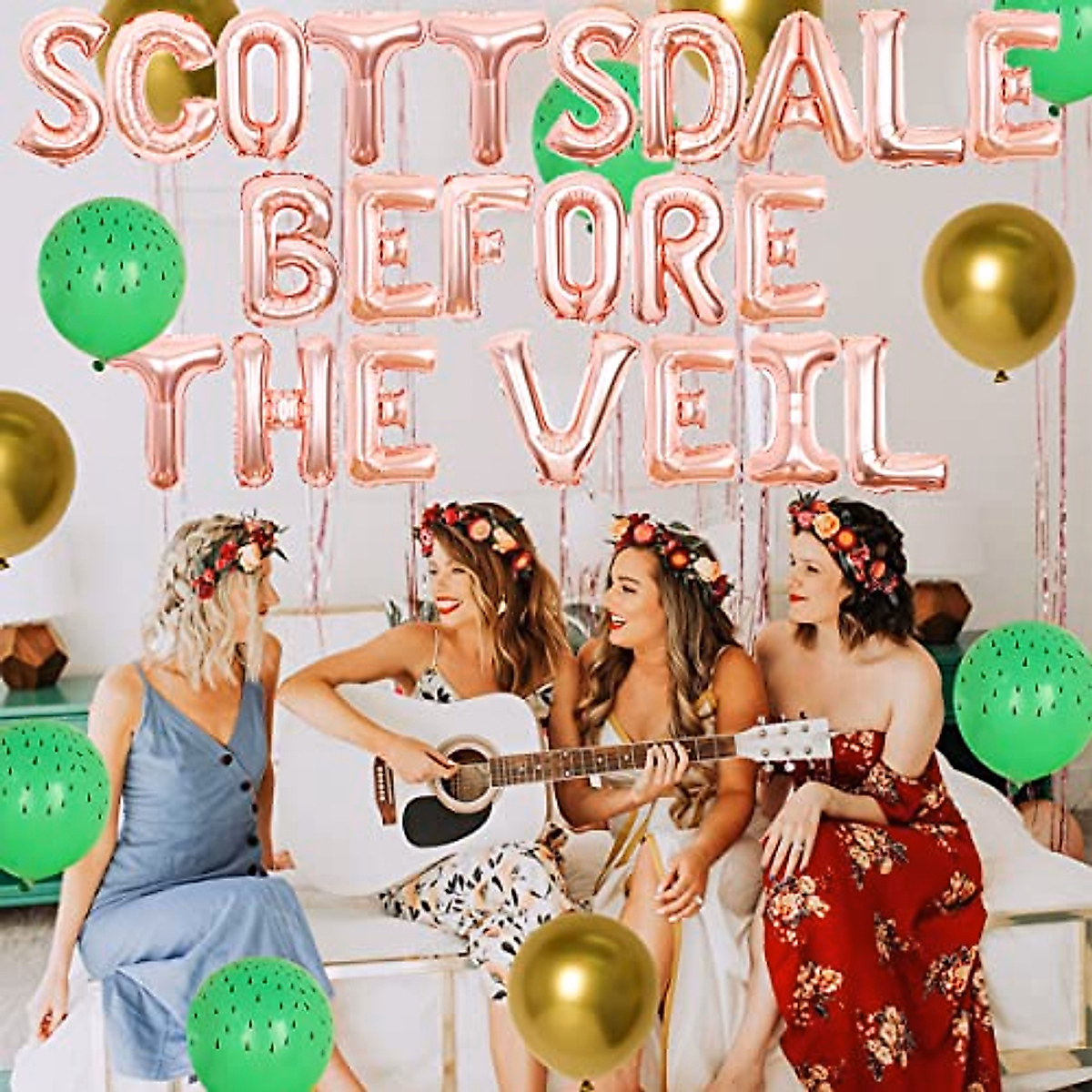 Scottsdale Bachelorette Party Decorations - Scottsdale Before the Veil Balloon Bride to Be Sash Cactus Diamond Ring Foil Balloons for Women Miss to Mrs, Bridal Shower Decorations