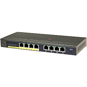 NETGEAR ProSAFE GS108PE 8-Port Gigabit Web Managed (Plus) PoE Switch 4 PoE Ports 45W (GS108PE-100NAS)