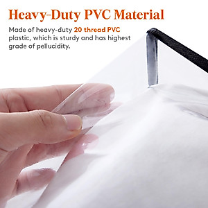 Lifewit 6 Pack Clear Clothes Storage Bags, 60L Plastic Blanket Storage Bags, Vinyl Foldable Moving Bags with Zipper, Closet Organizers and Storage Containers for Bedding, Duvet, Pillow