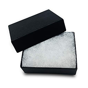 TheDisplayGuys 25-Pack #11 Cotton Filled Cardboard Paper Jewelry Box Gift Case - Matte Black (2 1/8" x 1 6/8" x 3/4")