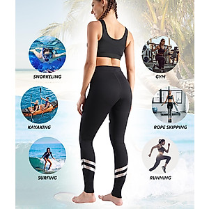 CtriLady Women's Wetsuit Long Pants,1.5mm Neoprene Pants Wetsuit Legging Keep Warm for Swimming Surfing Diving Kayaking（L,Black