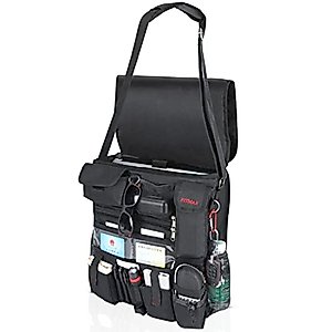 Fitmax Professional Car Truck Front Seat Organizer, Patrol Police Bag With dedicated and Secured laptop Storage, Carefully Designed with 25 Compartments. Truly your Office Within Arm's Reach., B001