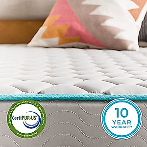 Linenspa 6 Inch Innerspring Queen Mattress with Foam Layer - Firm Feel - CertiPUR-US Certified - Mattress in a Box White