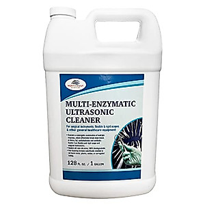 NORTHWEST ENTERPRISES Multi-Enzymatic Ultrasonic Cleaner Solution for Surgical Instrument and Equipment Reprocessing. Concentrated. One Gallon.