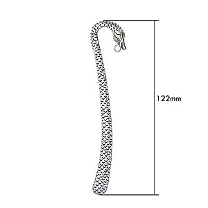 freneci 10x Metal Vintage Dragon Bookmarks with Hole Office Stationery Silver