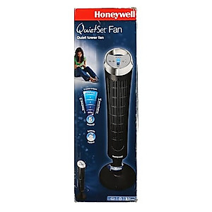 Honeywell QuietSet Tower Fan (5 Speed Settings, Oscillating 75°, Timer Function, Remote Control) HY254