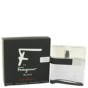 Ferragamo F Black Eau De Toilette Spray For Men, 3.4 Ounce