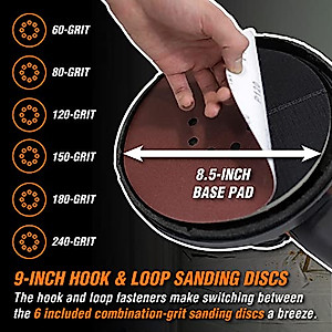 WEN 6369 Variable Speed 5 Amp Drywall Sander with 15' Hose