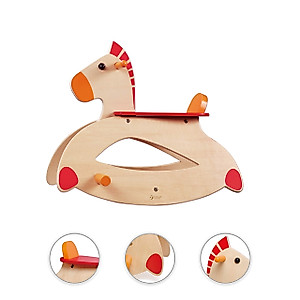 Classic World Wooden Rocking Horse, Ride On Toy for Kid Toddler Baby, Durable Baby Rocking Toy