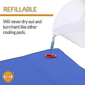 K&H Pet Products Coolin' Pet Pad Dog Cooling Mat Blue Large 20 X 36 Inches