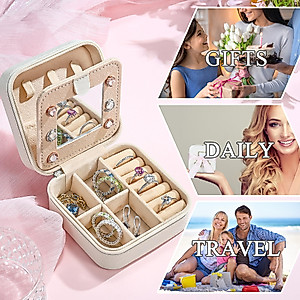 Parima Personalised Initial Jewelry Box, White Jewelry Boxes for Travel - Ring Holder, Earring Holder, Beach Vacation Essentials