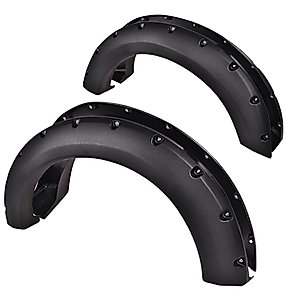 PIT66 Fender Flares,Compatible with 2004-2008 Ford F150(NOT For Heritage), Rugged Black Pocket Riveted Textured Style Wheel Flares Set, 4 Pcs