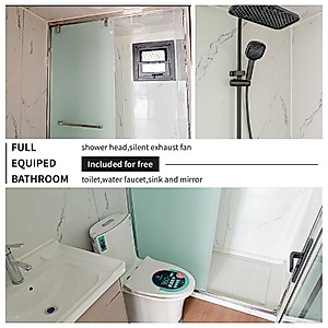 Feekercn 19x20ft Prefabricated Tiny Home,Expandable MobilePrefab House with Bathroom for Adults to Live,Portable Container Home for Hotel,Booth,Office,Guard House,Shop,Villa,Warehouse,Workshop